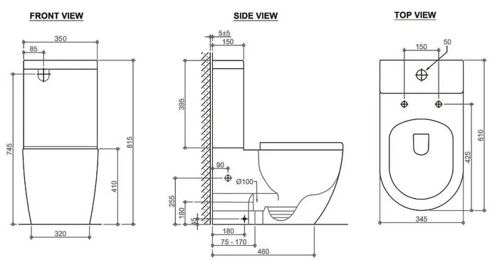 Inspire | Deluso Rimless Back To Wall Toilet Suite - Bathroom Upgrade