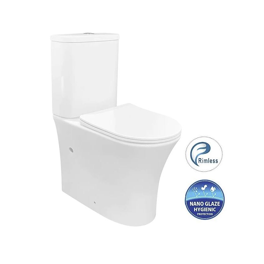Inspire | Newport Rimless Back To Wall Toilet Suite - Bathroom Upgrade