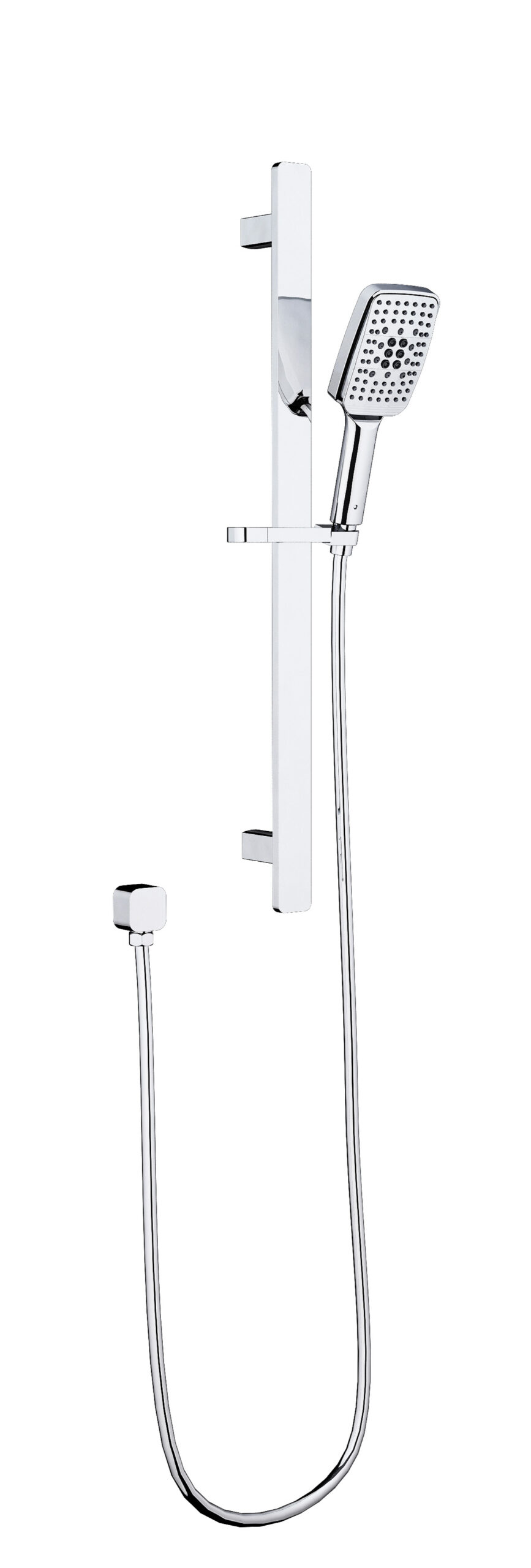 Ikon | Seto Square Sliding Chrome Shower Rail - Bathroom Upgrade