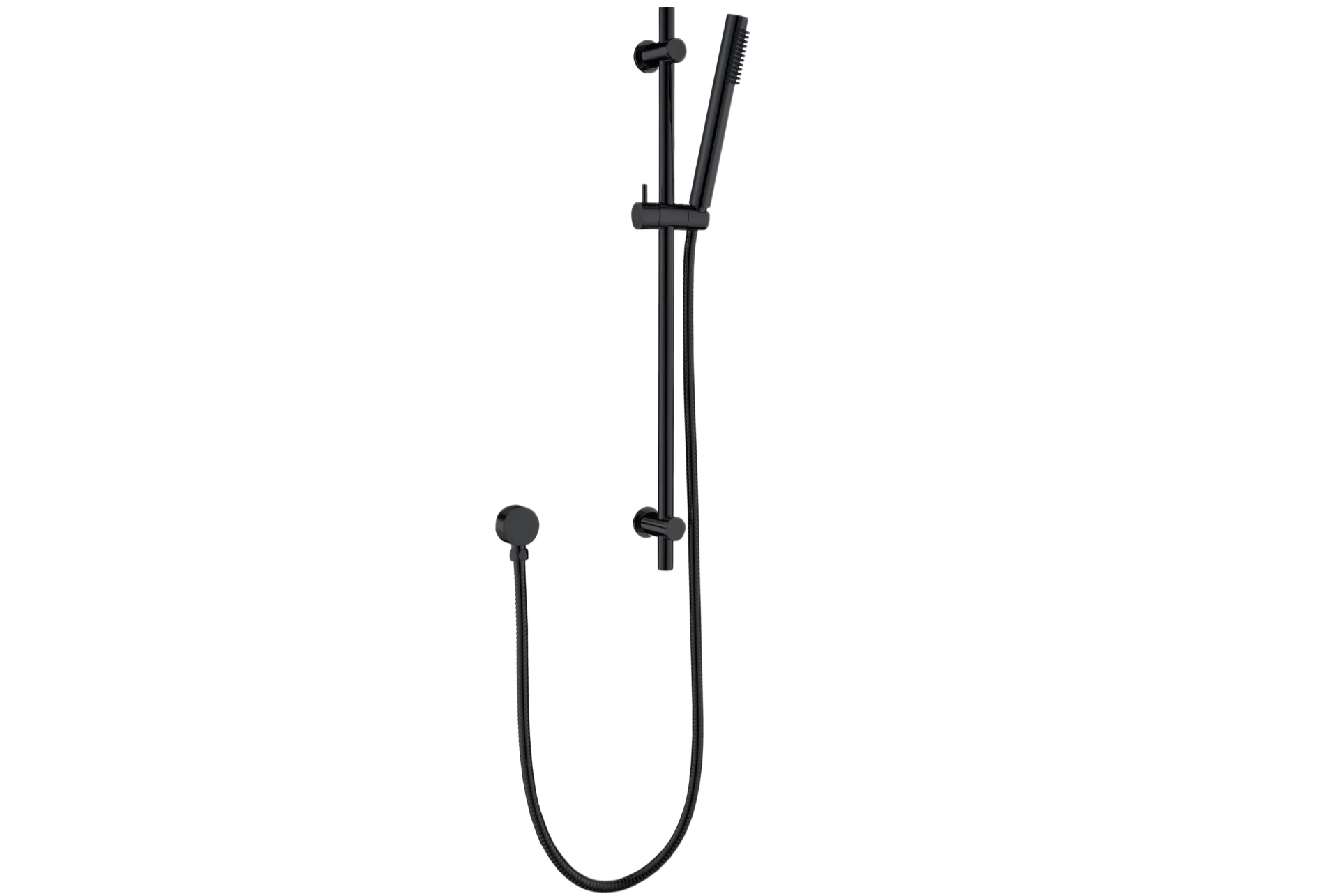 Linsol | Avanti Matte Black Slim Oval Sliding Shower Rail - Bathroom ...