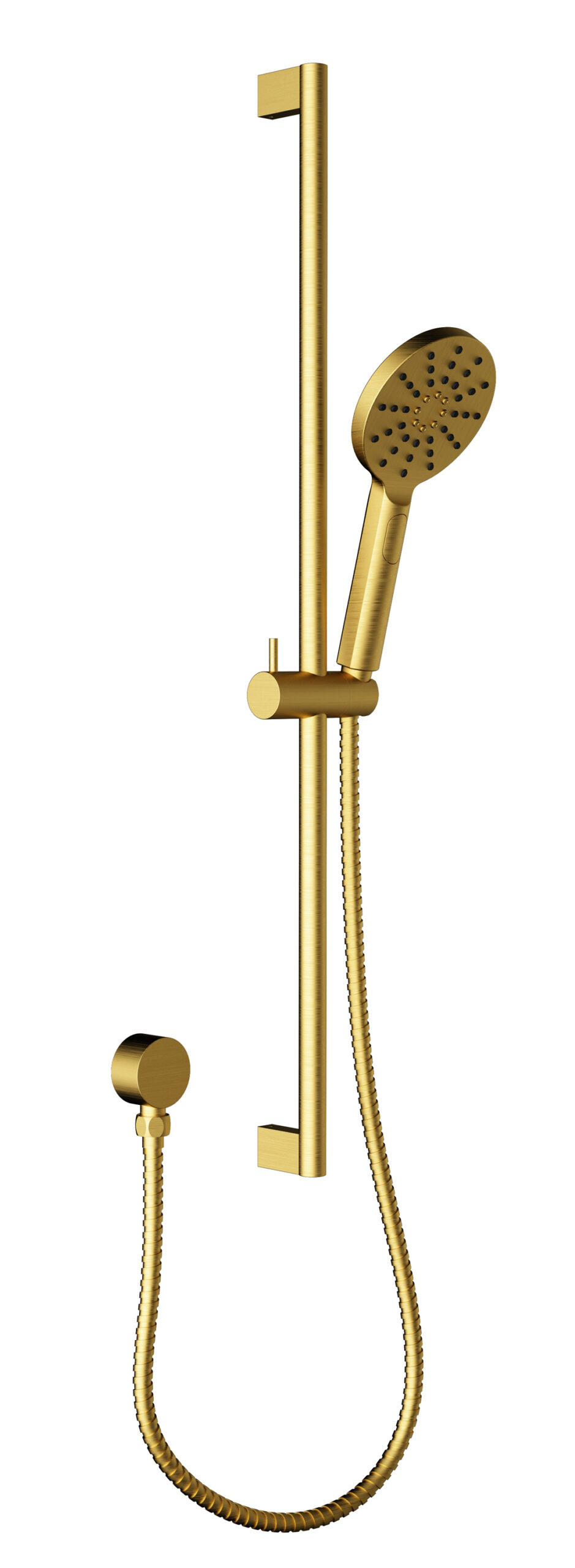 Cora | Round Sliding Brushed Gold Shower Rail - Bathroom Upgrade
