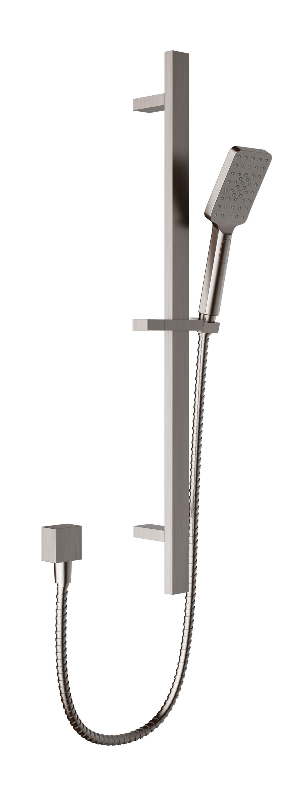 Eden | Square Sliding Brushed Nickel Shower Rail - Bathroom Upgrade