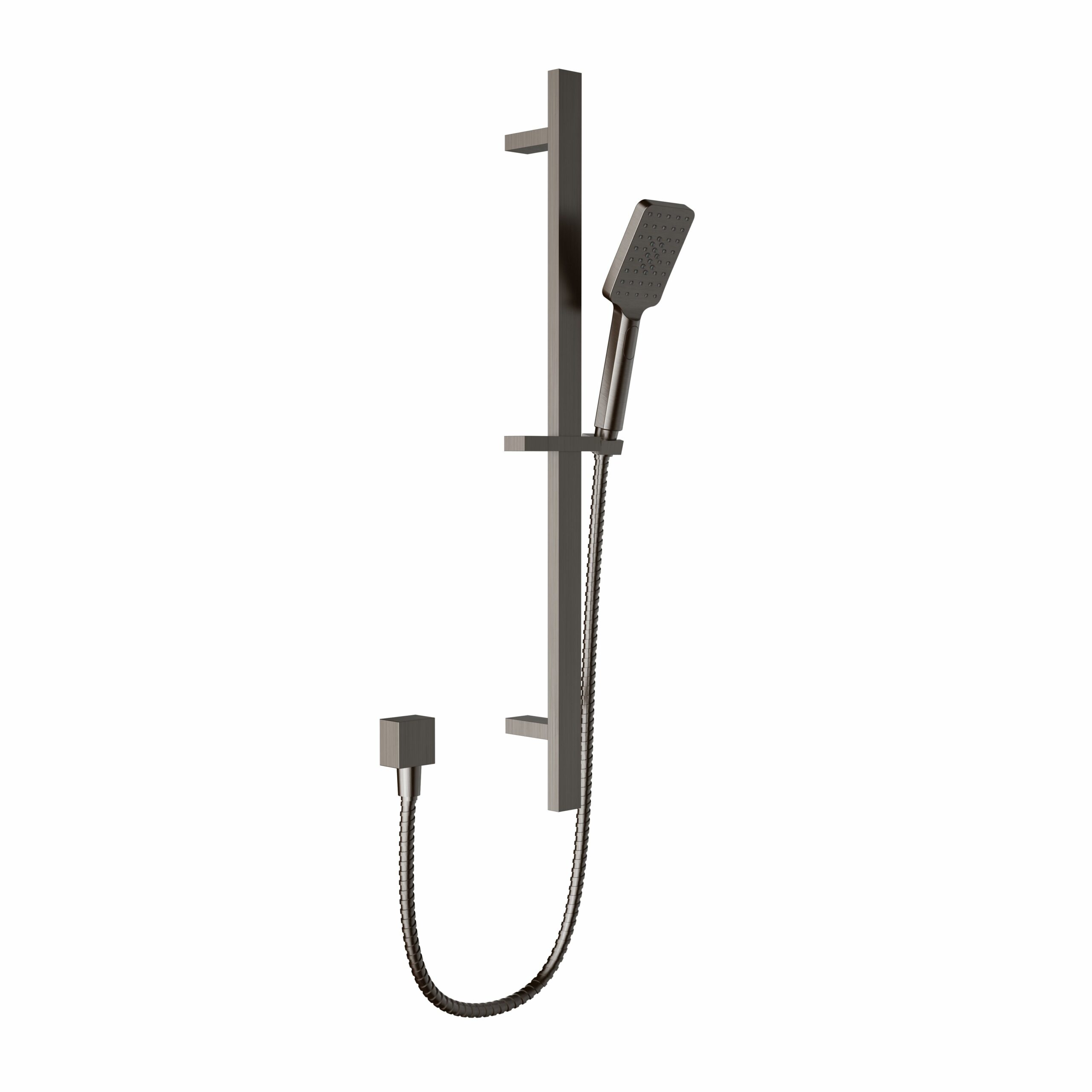 Eden | Square Sliding Gunmetal Shower Rail - Bathroom Upgrade