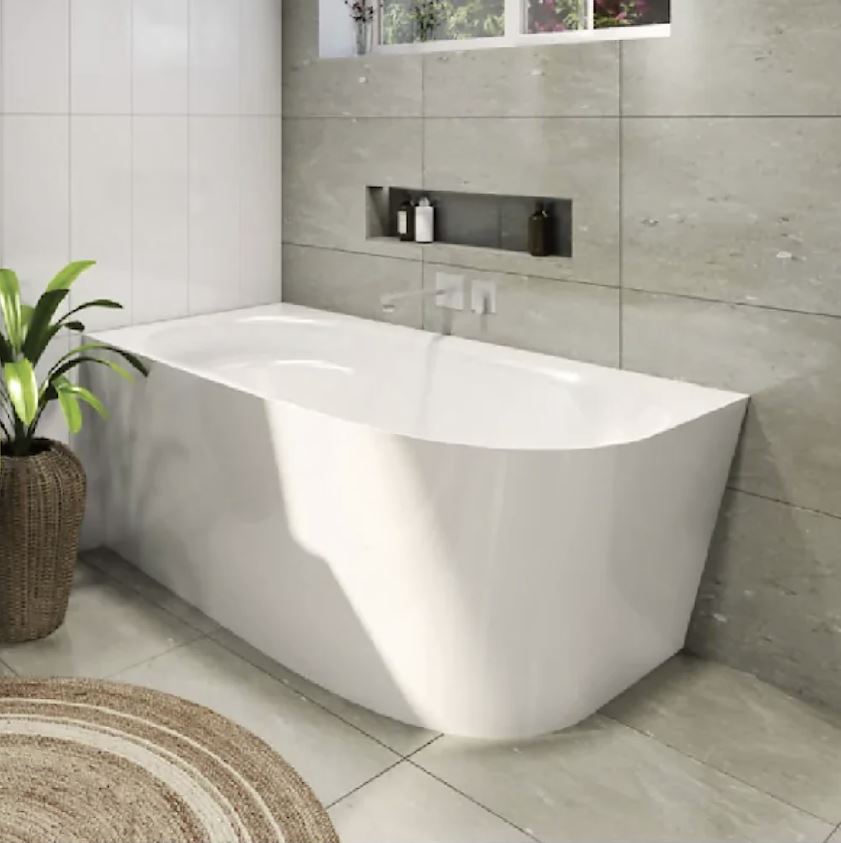 Decina | Natalia Corner 1700mm Freestanding Back to Corner Bathtub ...