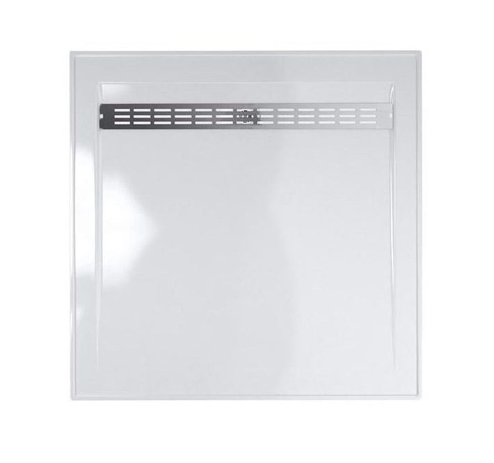 Barossa | Polymarble Shower Base 900x900 Tray With Stainless Channel ...