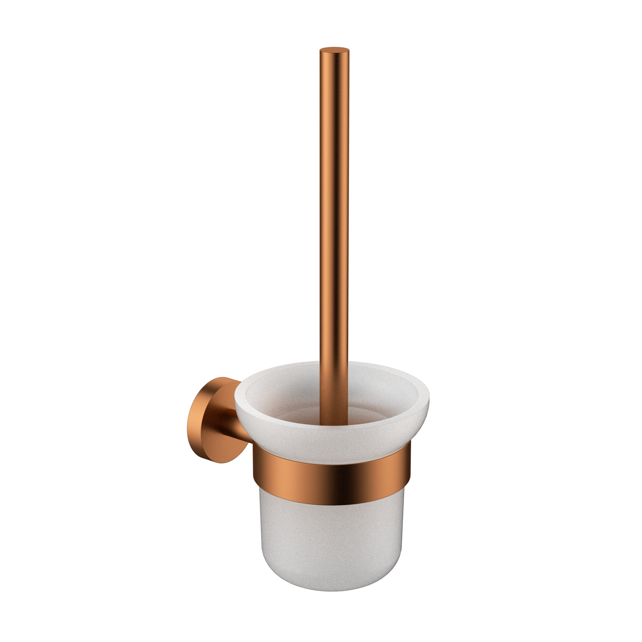 Otus | Slimline Brushed Copper Toilet Brush Set - Bathroom Upgrade